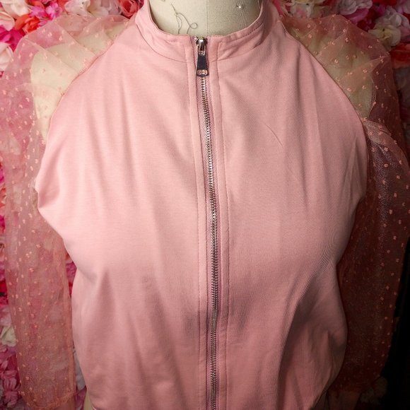 Jackets & Coats | Pink Long Sleeved Lace Jacket | Poshmark